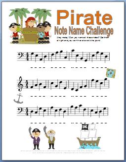 pirate_note_name_worksheet | My Fun Piano Studio