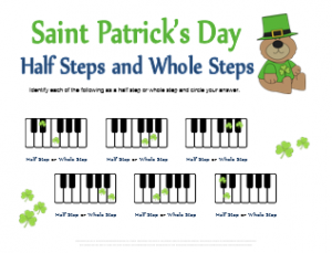 Saint_Patricks_Day_Half_and_Whole_Steps_Music_Worksheet | My Fun Piano ...